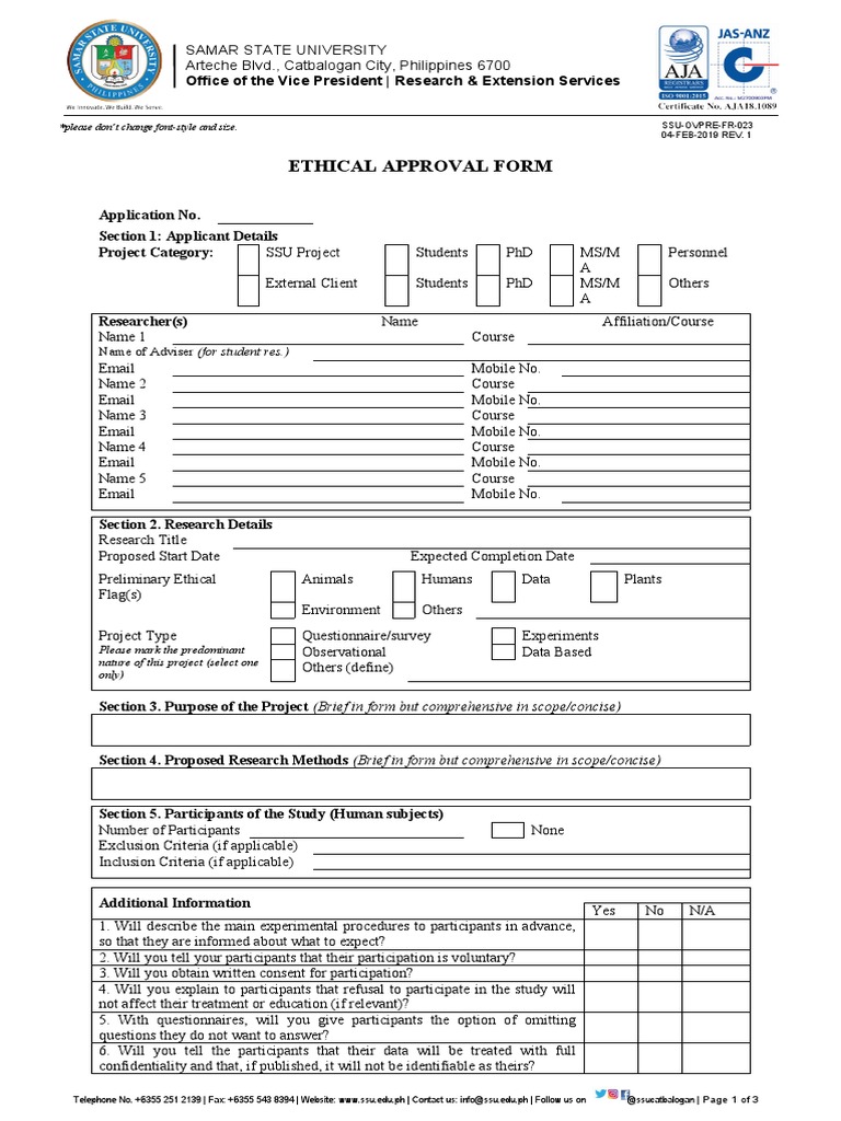 23 Ethical Approval Form | PDF