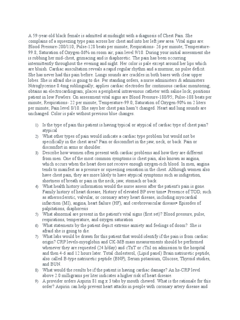 Cast Study 1 | Download Free PDF | Heart | Coronary Artery Disease