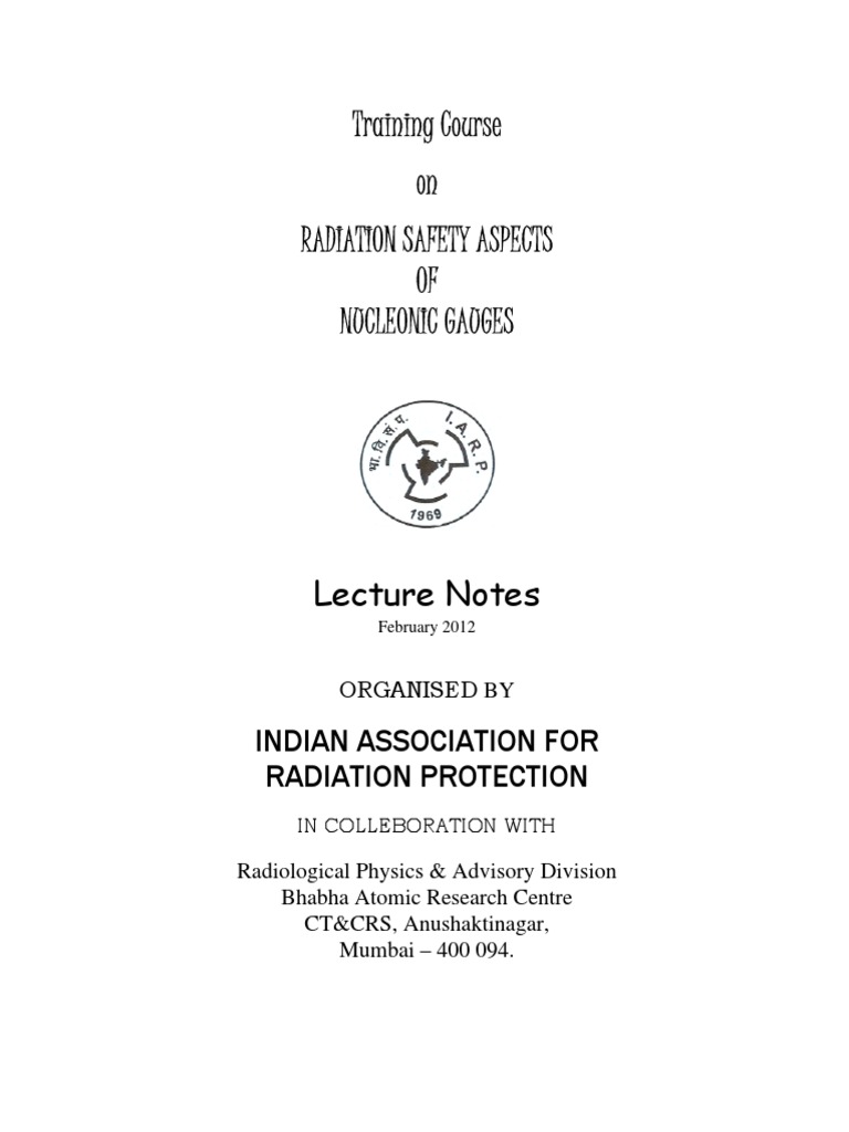 Radiation Safety Training Course Notes | PDF