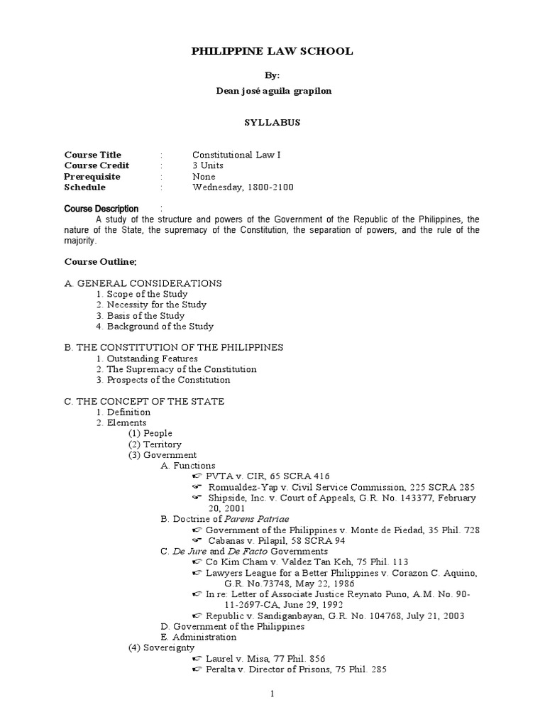 Philippine Law School: By: Dean José Aguila Grapilon | PDF | Commission ...