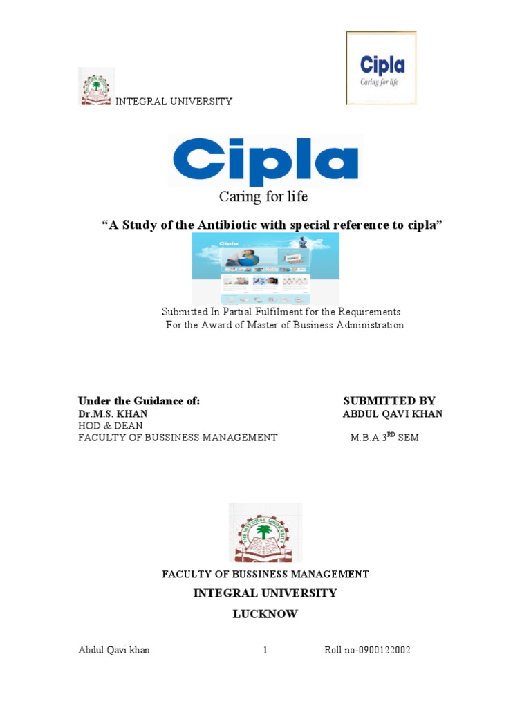 Cipla Antibiotics Market Study | PDF | Influenza | Influenza A Virus ...