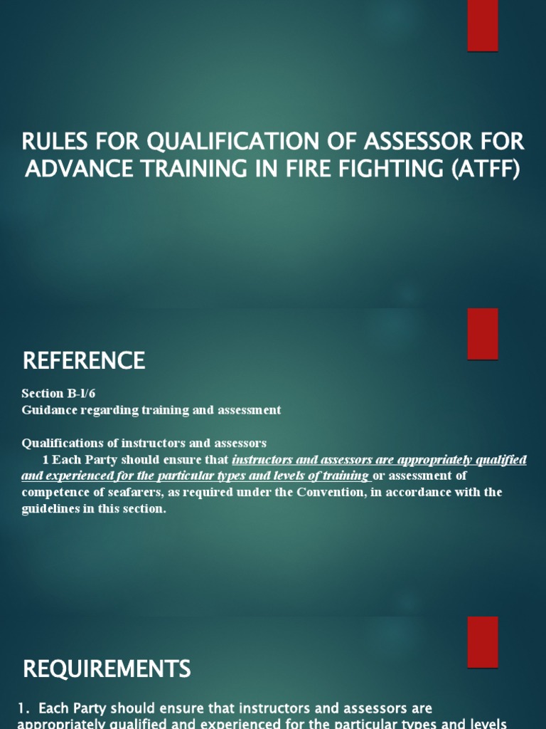 Certification Requirments AFF Assessor | PDF