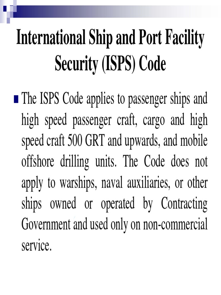 Maritime Security 5 The Elements of The ISPS Code | PDF | Vulnerability ...