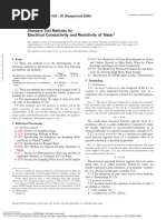 Astm D1125 23 | PDF | Electrical Resistivity And Conductivity | Electrical Resistance And ...