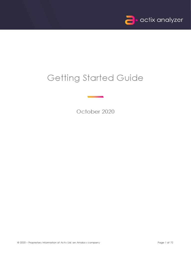 Actix Analyzer Getting Started Guide | PDF | Computer File | Application Software