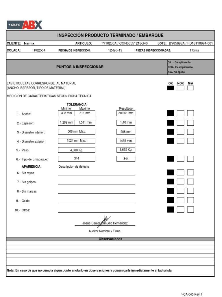 Requerimientos Del PPAP | PDF | Materiales | Materiales de construcción