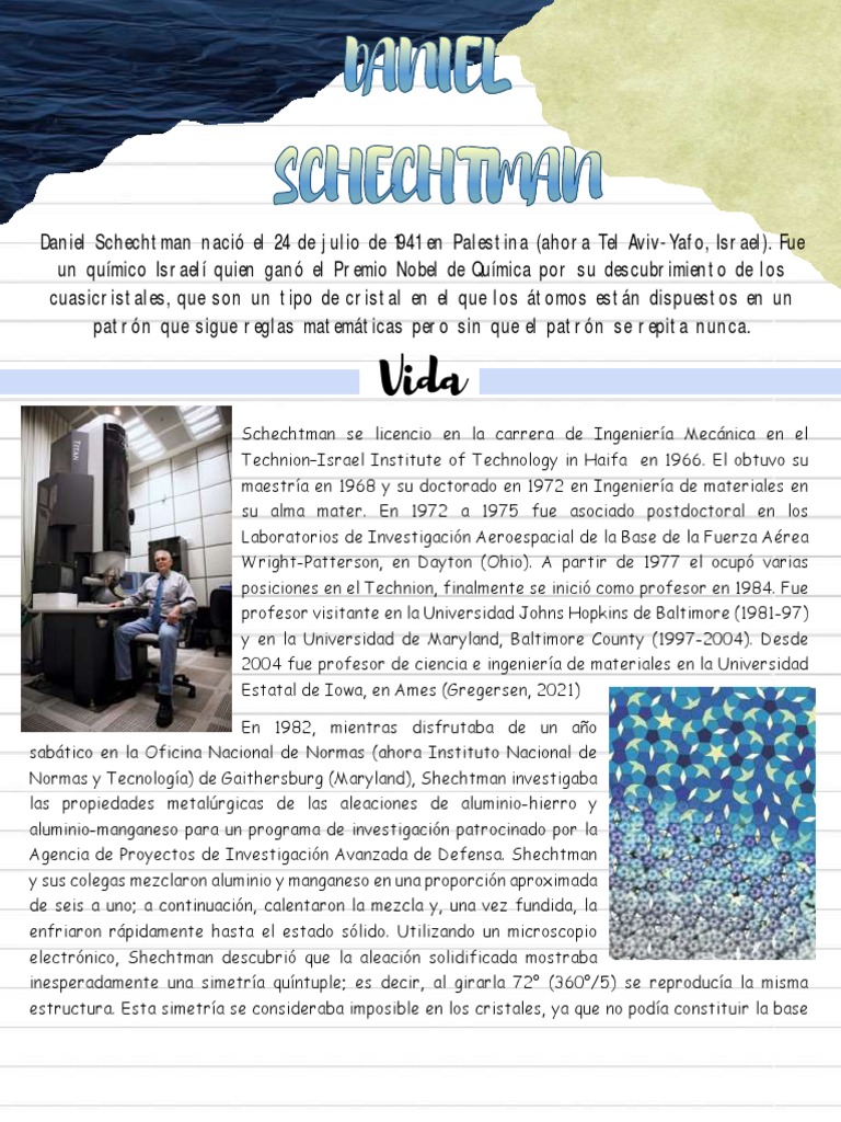 Biografía de Daniel Schechtman. | PDF | Química | Ciencias fisicas
