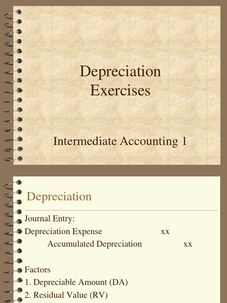 Depreciation Exercises | PDF | Depreciation | Financial Accounting