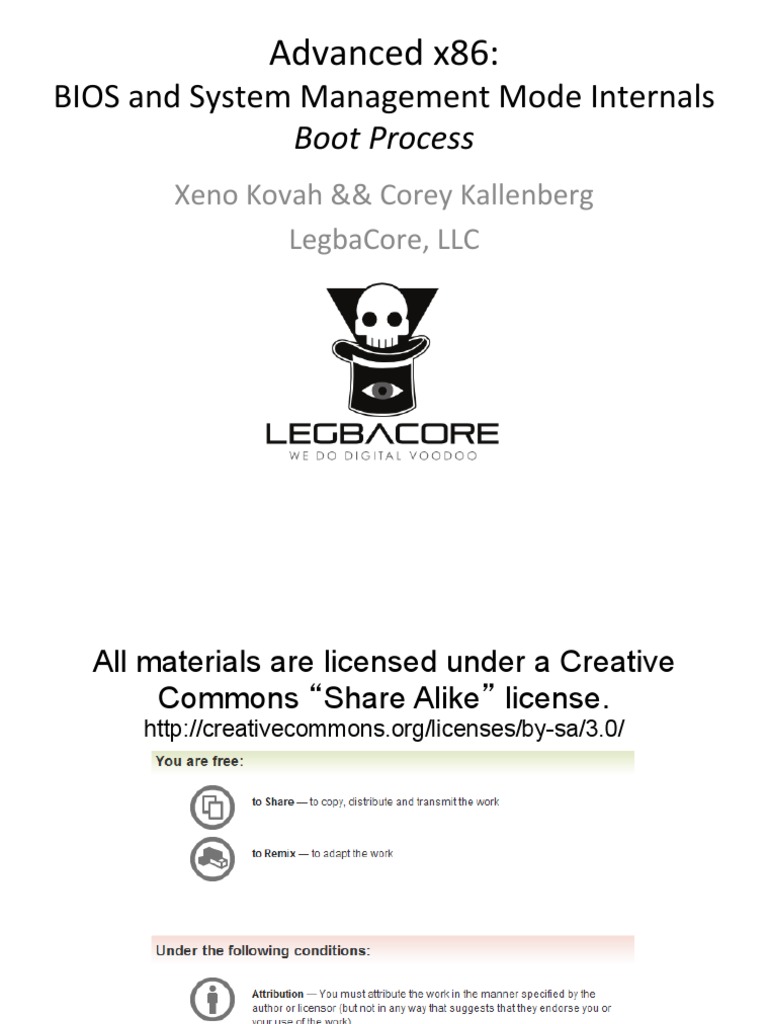 Day1 - 03 - Advanced x86 - BIOS and SMM Internals - Boot Overview | PDF ...