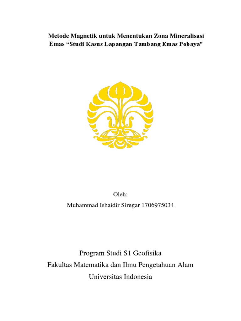Metode Magnetik Untuk Menentukan Zona Mineralisasi Emas | PDF ...