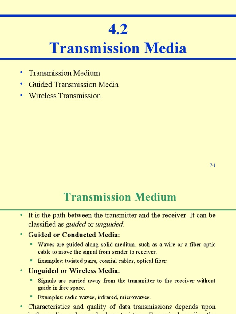 Types of Transmission Media Explained | PDF | Transmission Medium | Radio