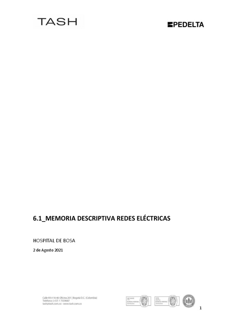 HBS - 6.1. - MEMORIA DESCRIPTIVA ELECTRICA - Rev1 | PDF | Ingenieria Eléctrica | Transformador