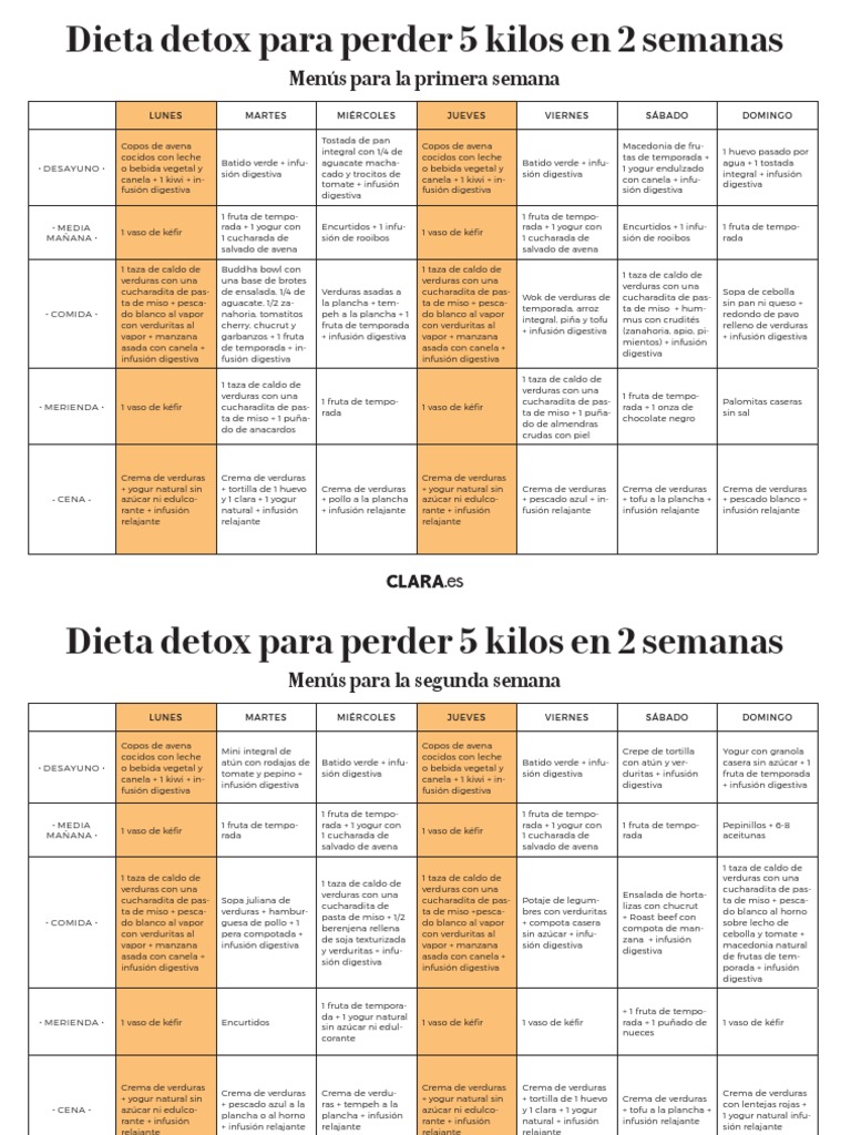 Dieta Detox - 5 Kilos en 2 Semanas | PDF | Caldo | Cocinando