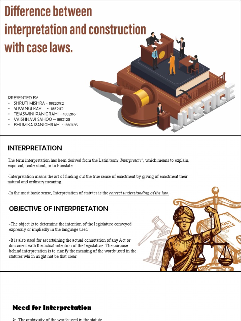 Difference Between Interpretation and Construction | PDF | Lease | Ambiguity