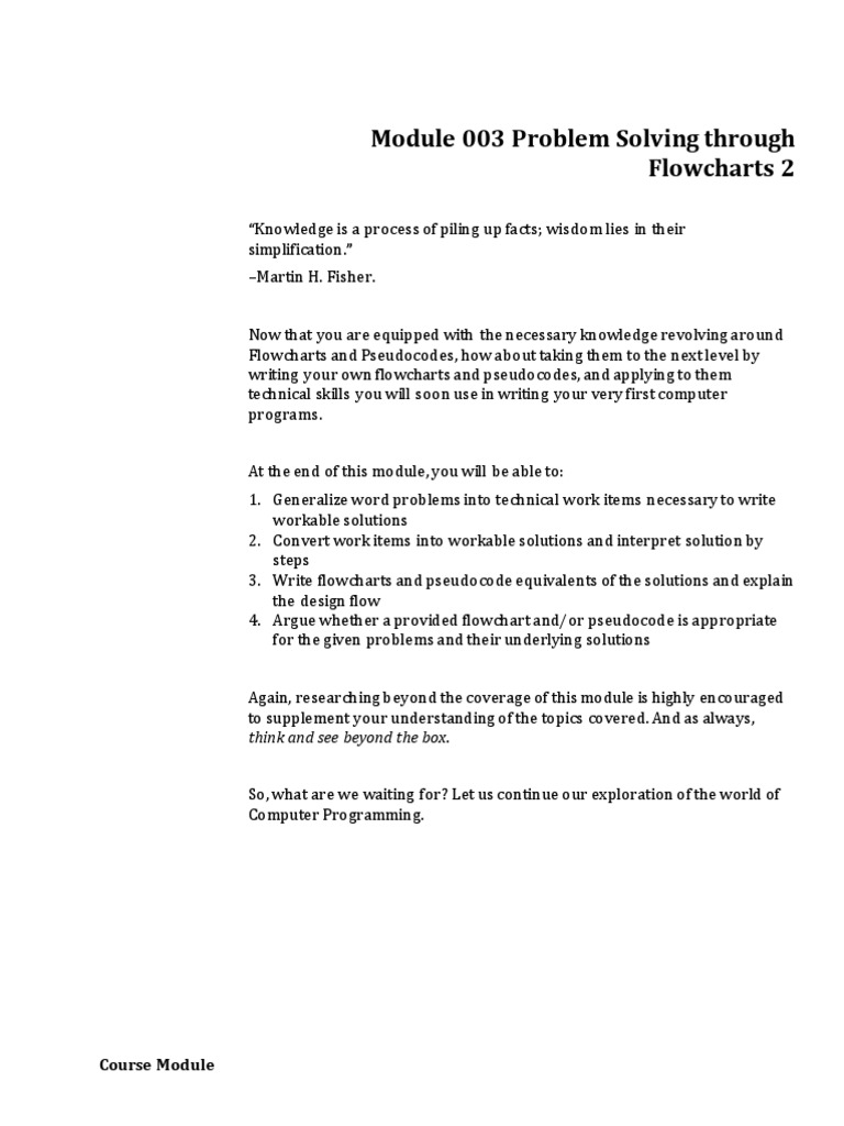 W3 Module Problem Solving Through | PDF | String (Computer Science) | Variable (Computer Science)