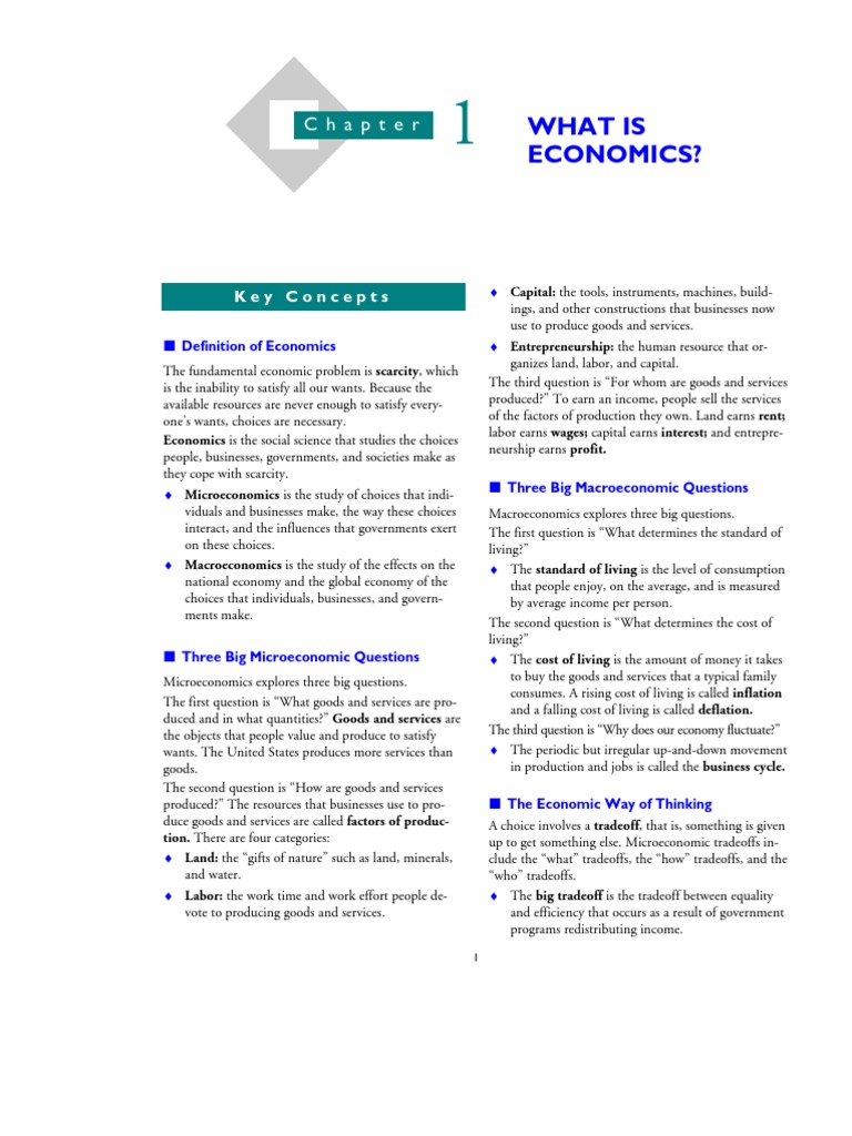 What Is Economics?: Key Concepts | PDF | Macroeconomics | Economics