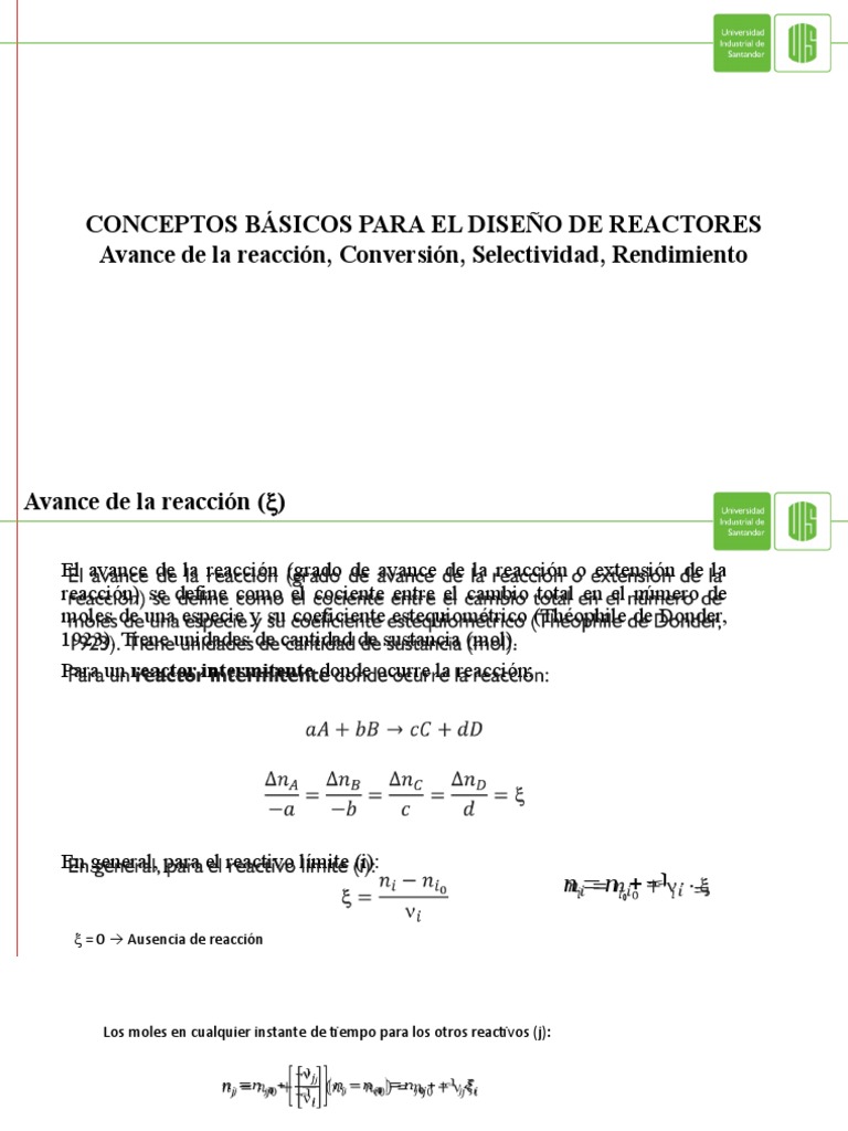 2021-04-21 Conceptos Básicos de Reactores Químicos | PDF | Reacciones ...
