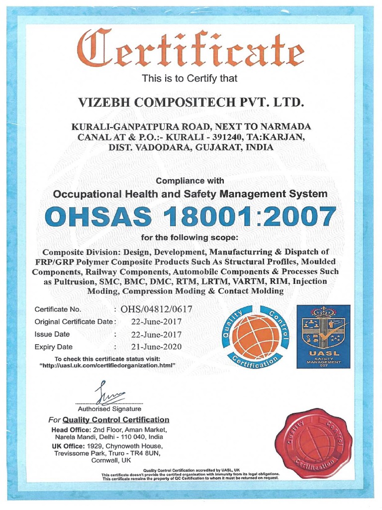 Ohsas 18001 | PDF