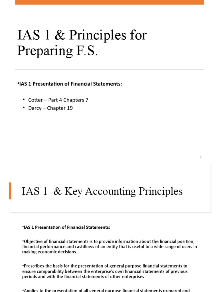 IAS 1 Presentation of Financial Statements & Accounting Principles ...