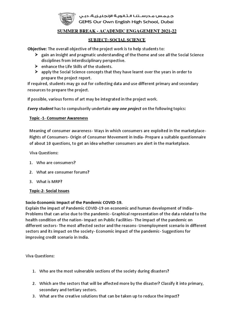 Social Science - Project | PDF | Sustainable Development | Sustainability