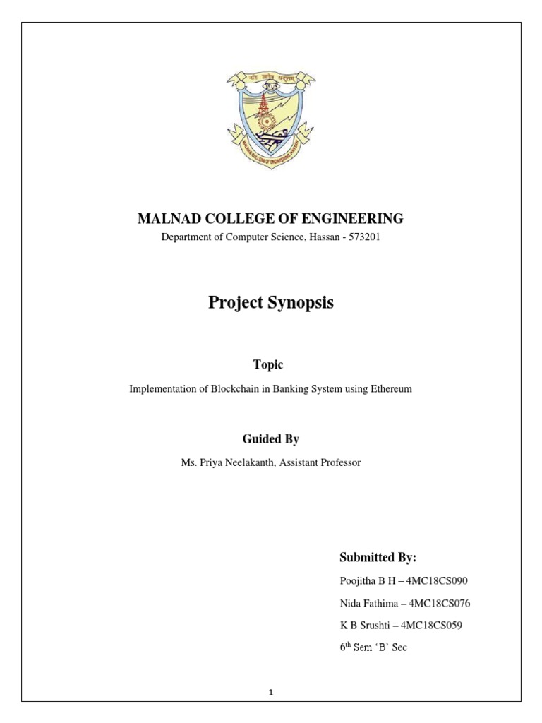 Project Synopsis: Malnad College of Engineering | PDF | Information Technology Management ...