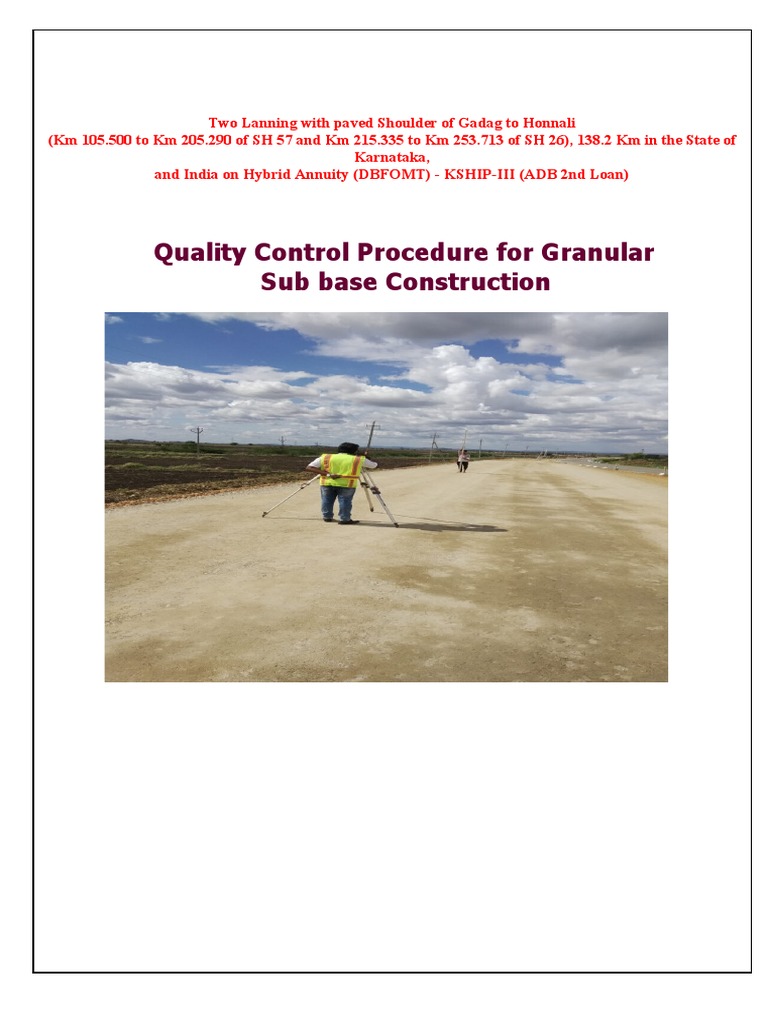 Methodology For GSB LASA | PDF | Civil Engineering