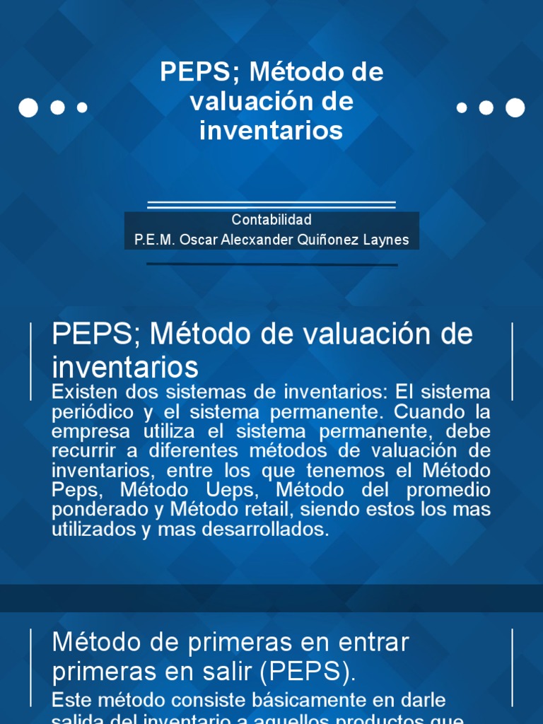 Peps y Ueps | PDF | Inventario | Valoración (Finanzas)