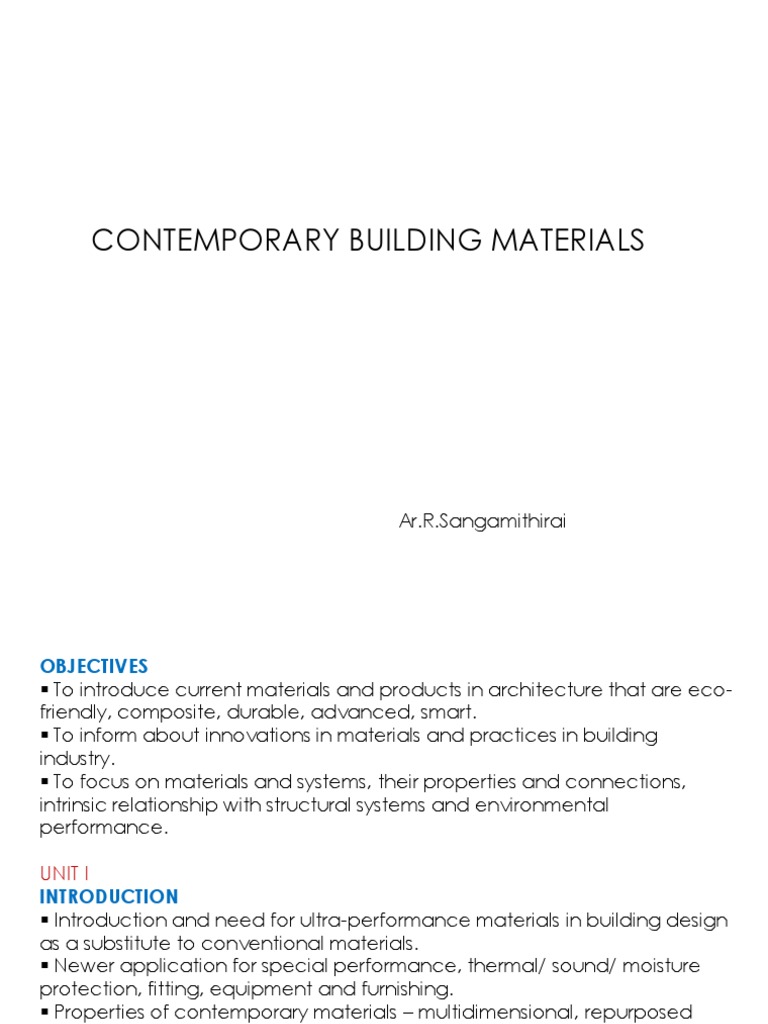 CBM Unit 1 | PDF | Composite Material | Concrete