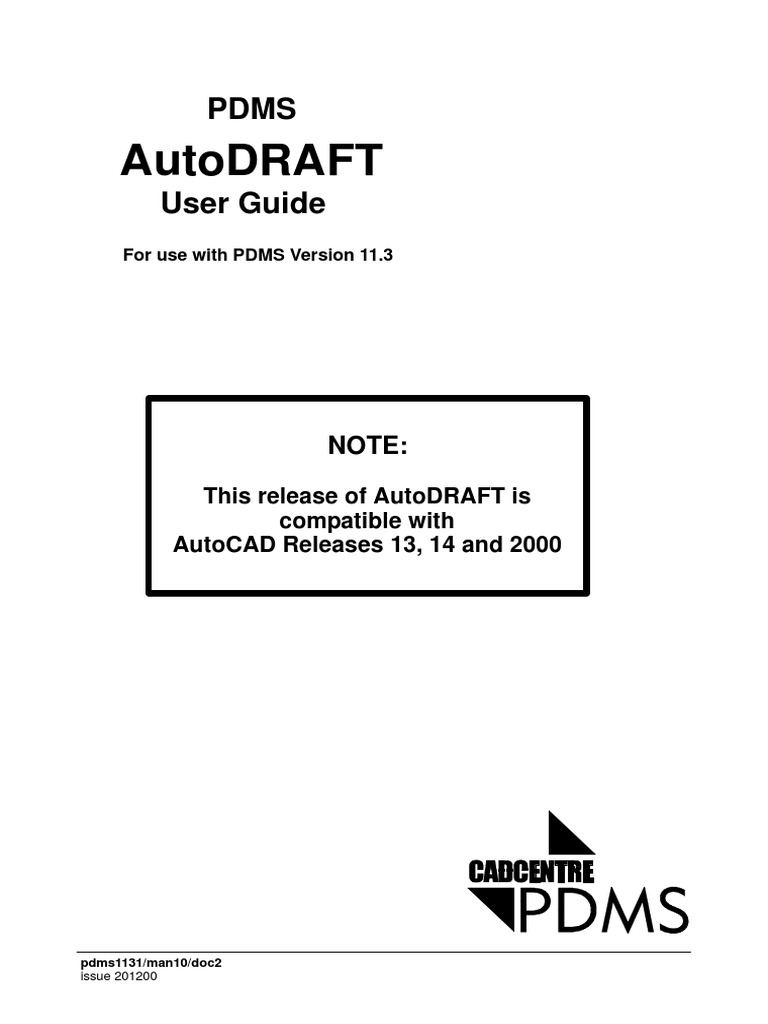 Pdms Draft User | PDF | Auto Cad | Computer File