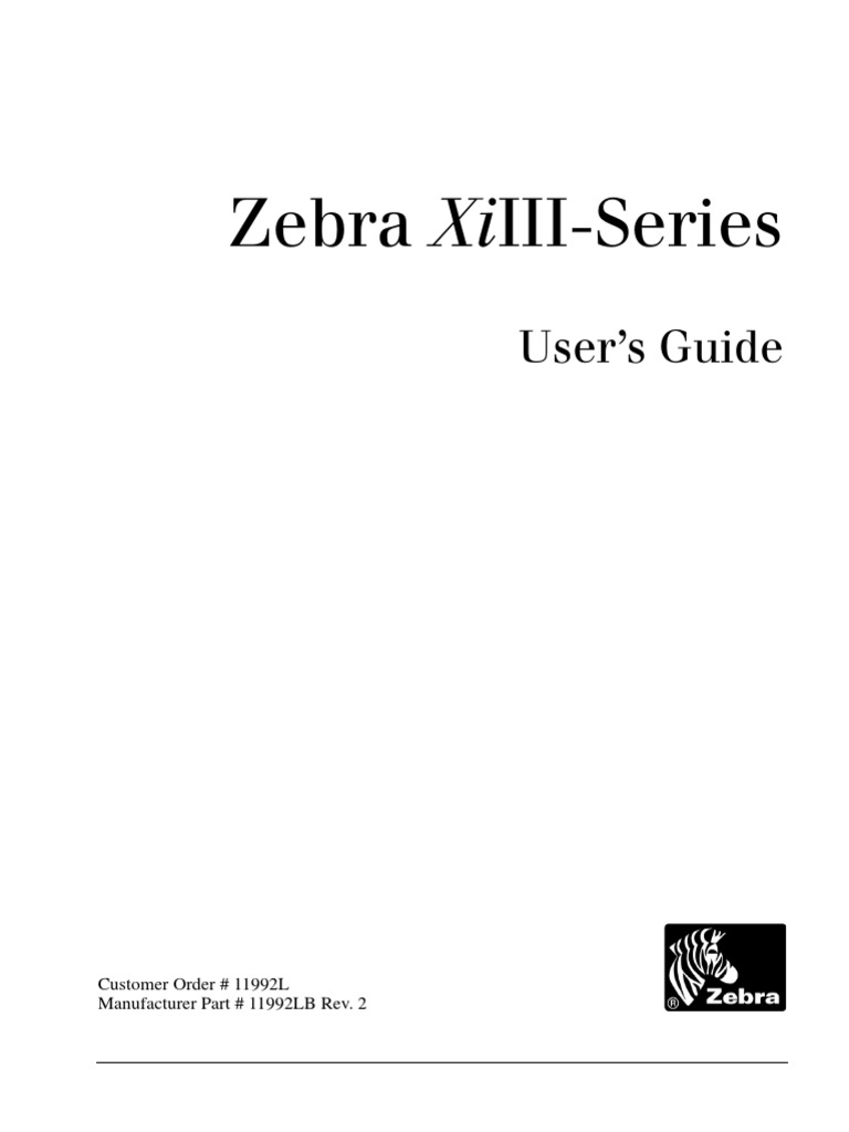 Zebra Xiiii User | PDF | Printer (Computing) | Electromagnetic Interference