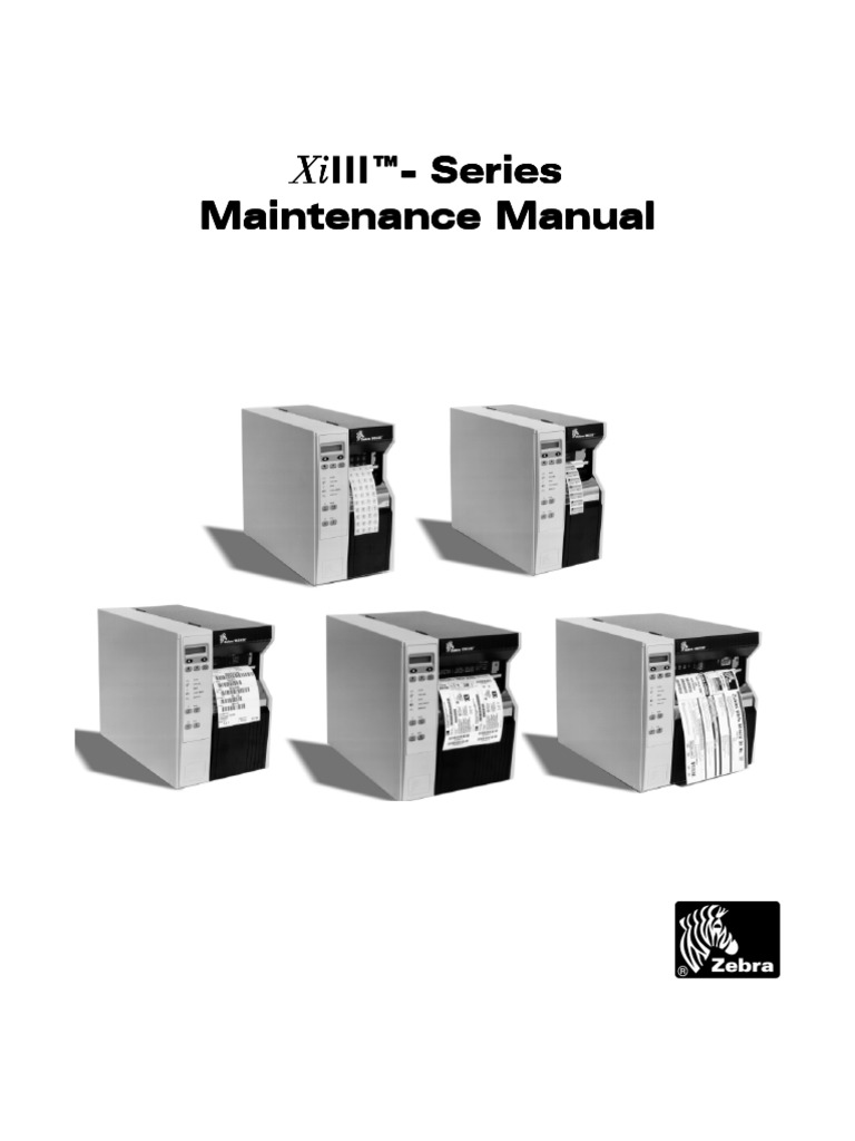 ZEBRA XiIII Xi3 Parts Service Manual | PDF | Printer (Computing) | Universal Product Code