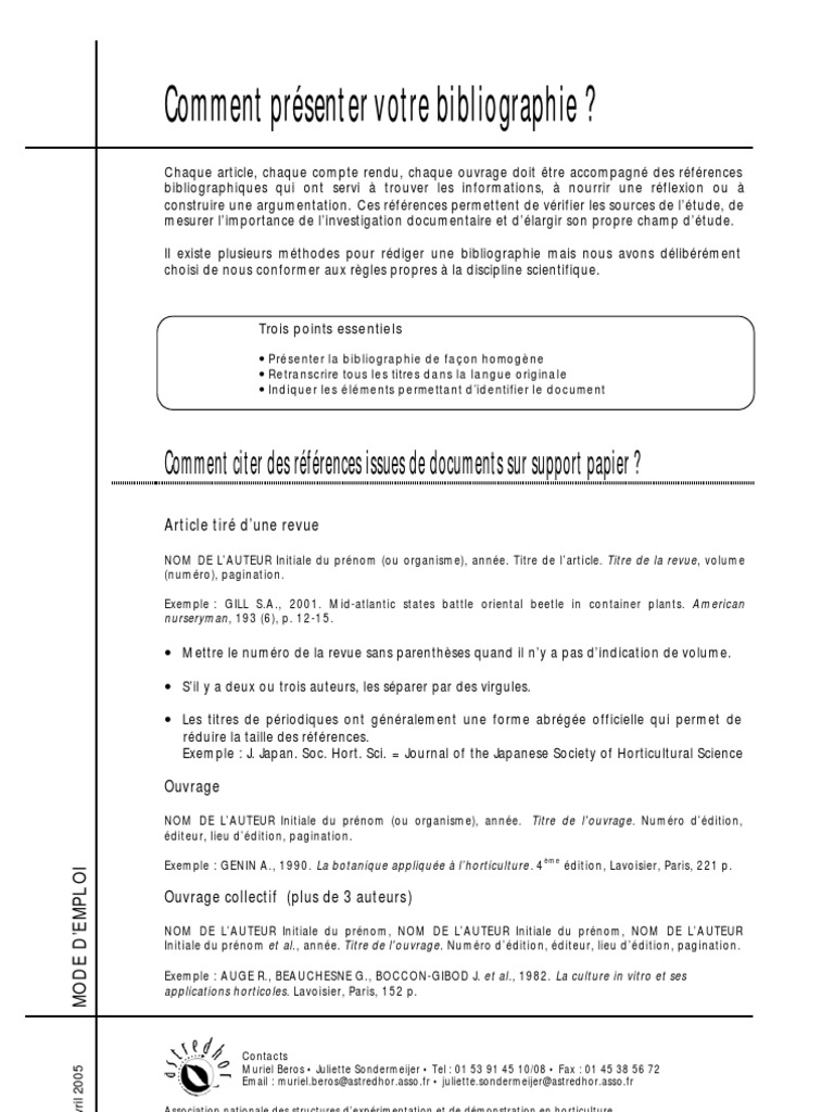 Comment Présenter Votre Bibliographie | PDF | Bibliographie | Livres