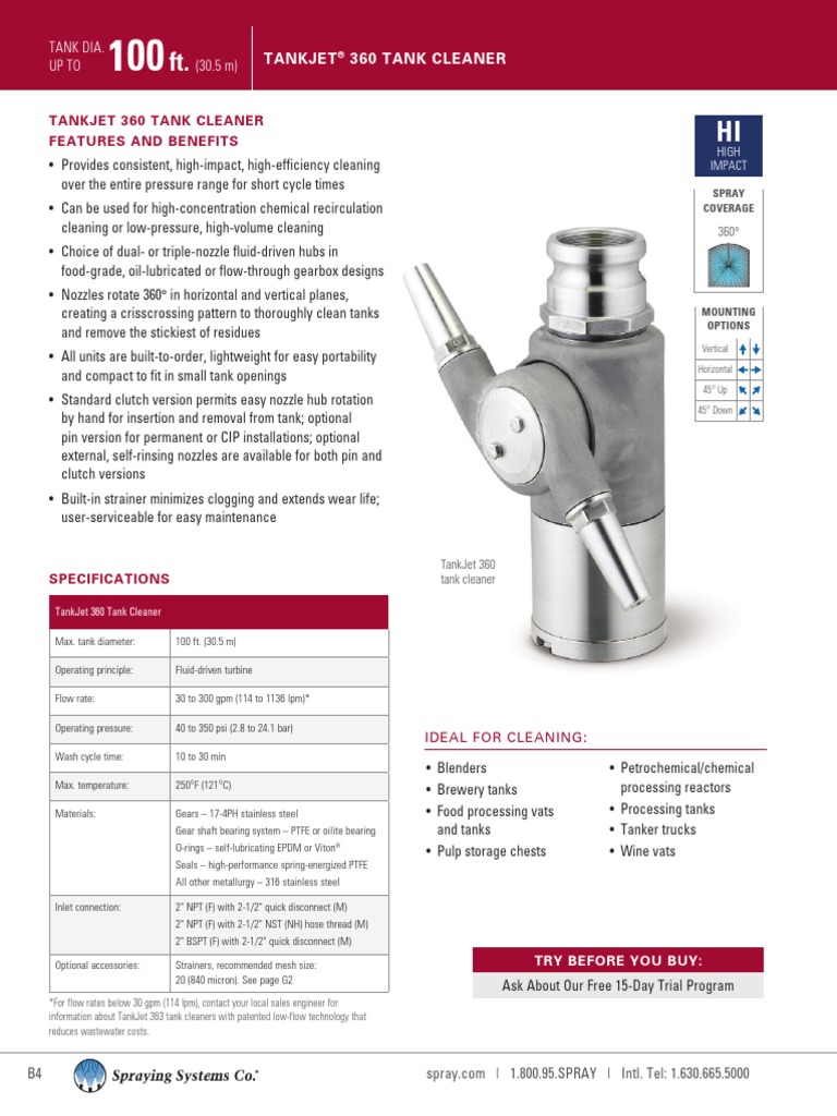 Tankjet 360 Tank Cleaner Tankjet 360 Tank Cleaner | PDF | Mechanical ...