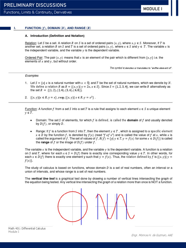 Module 1 - Domain and Range | PDF | Function (Mathematics) | Variable (Mathematics)