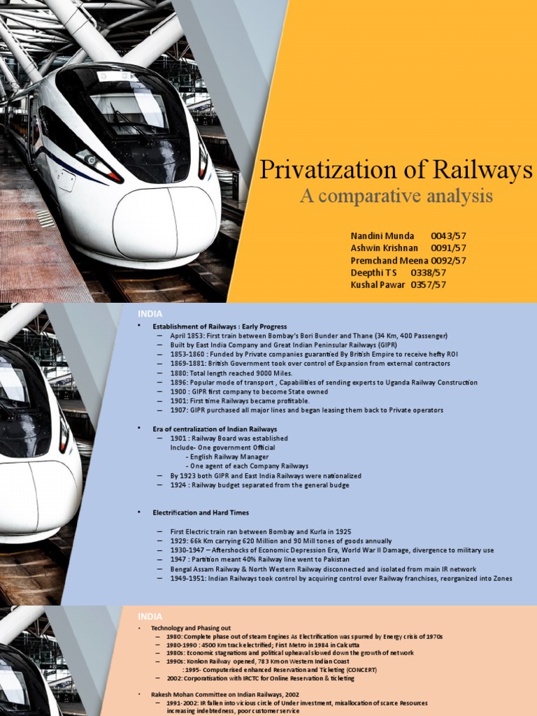 Comparative Analysis of Railway Privatization | PDF | Rail Transport ...