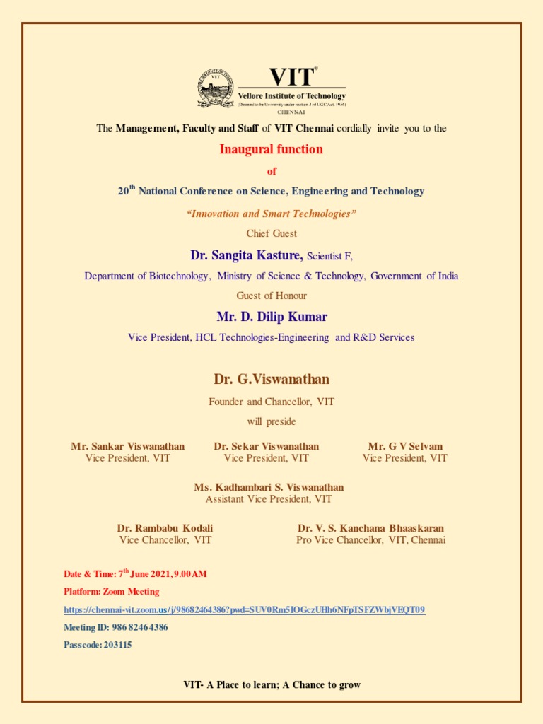 20th SET Invitation Inaugration 7june2021.2 | PDF