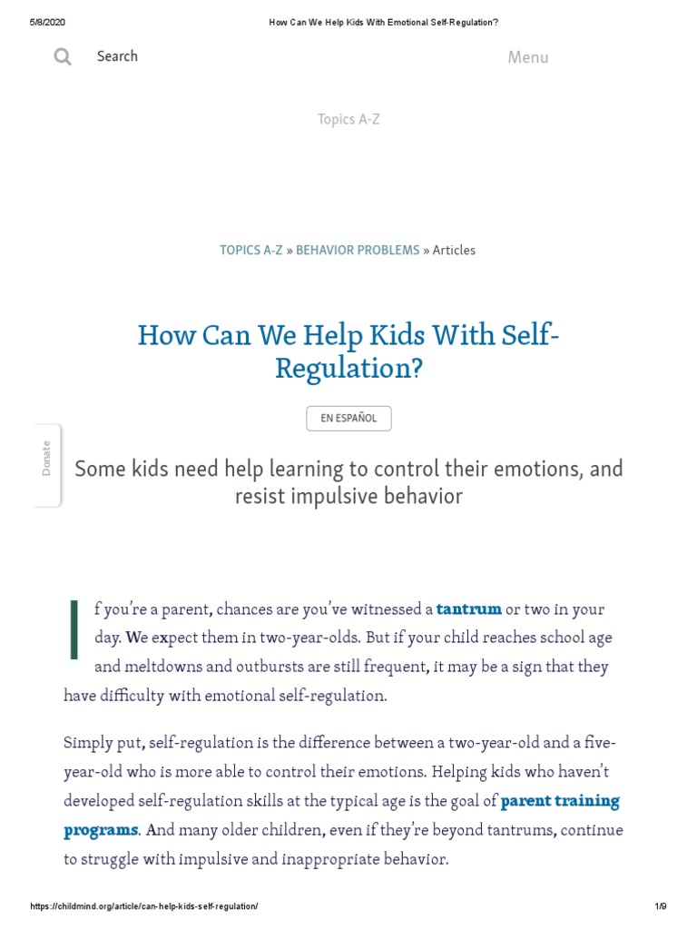 Child Mind Institute - How Can We Help Kids With Emotional Self ...