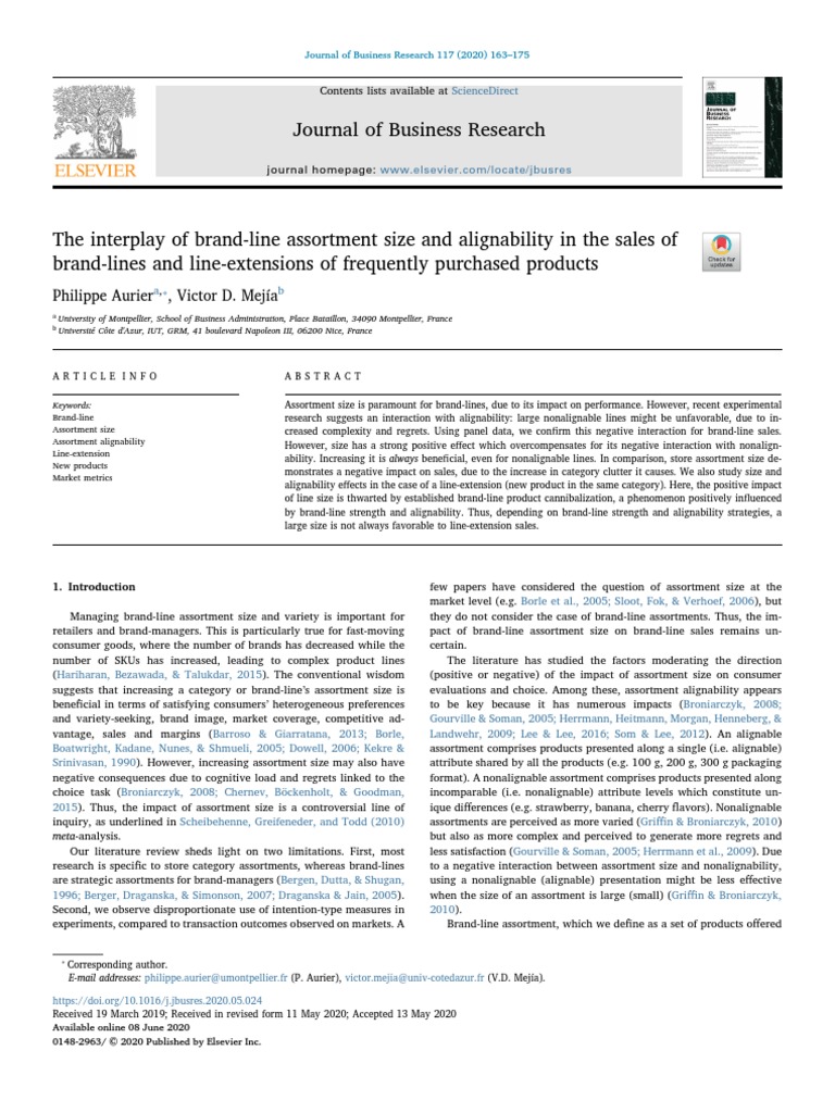 Journal of Business Research 117 (2020) 163-175 | PDF | Brand
