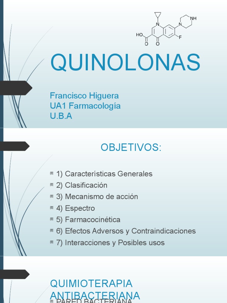 QUINOLONAS | PDF | Drogas | Farmacología