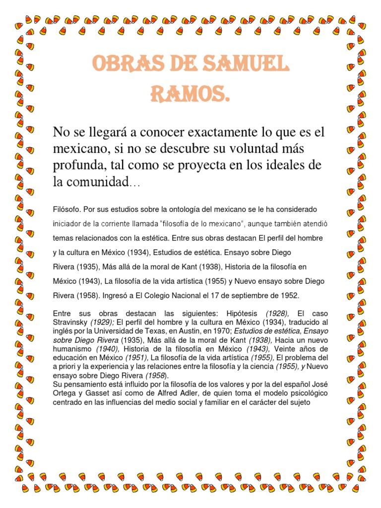 Obras de Samuel Ramos | PDF | Ciencias sociales | Historia