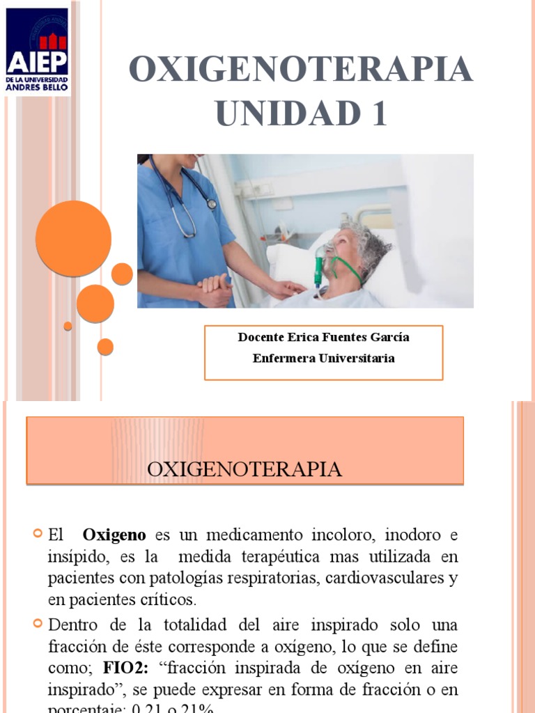 Oxigenoterapia Clase | PDF | Especialidades Medicas | Medicina CLINICA