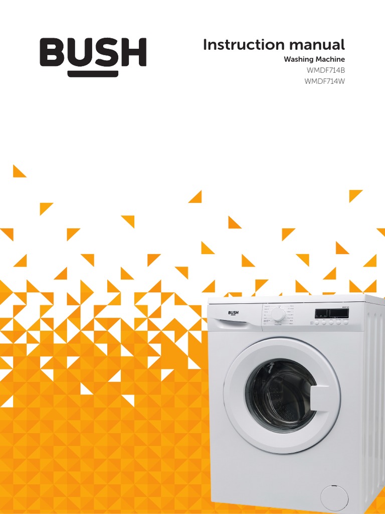 Bush WMDF714W Washing Machine User Manual | PDF | Electrical Connector ...