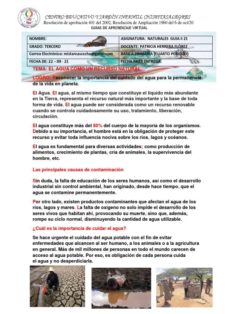 El Agua Como Recurso Natural | PDF | Ciencia y matemáticas