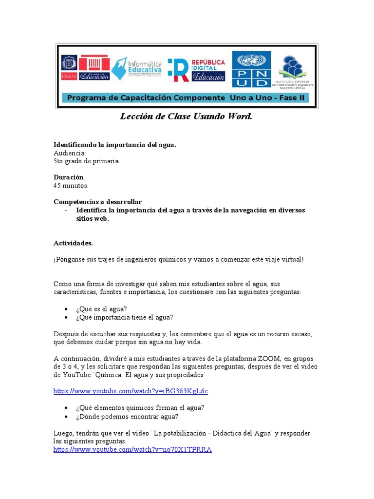 Tarea 3 Modulo 1 de La Profesora | PDF | Agua | Agua potable