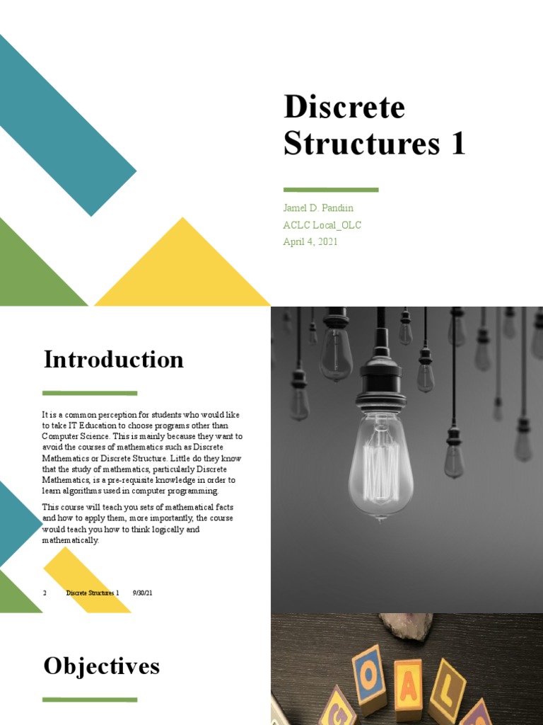 Discrete Structures 1 - Week 1 | PDF | Discrete Mathematics | Mathematics