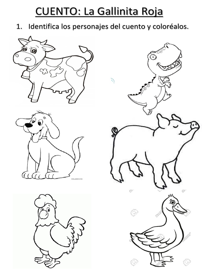 Ficha Del Cuento La Gallinita Roja | PDF