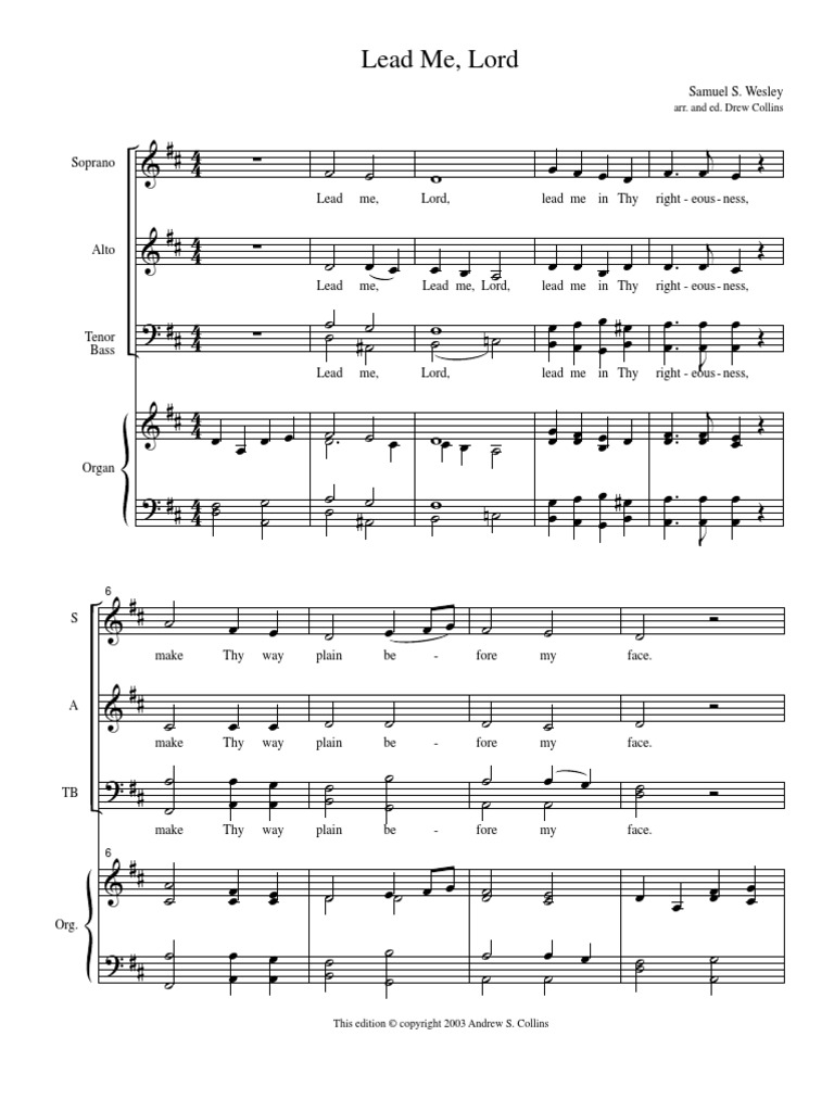 Lead Me Lord - SATB | PDF