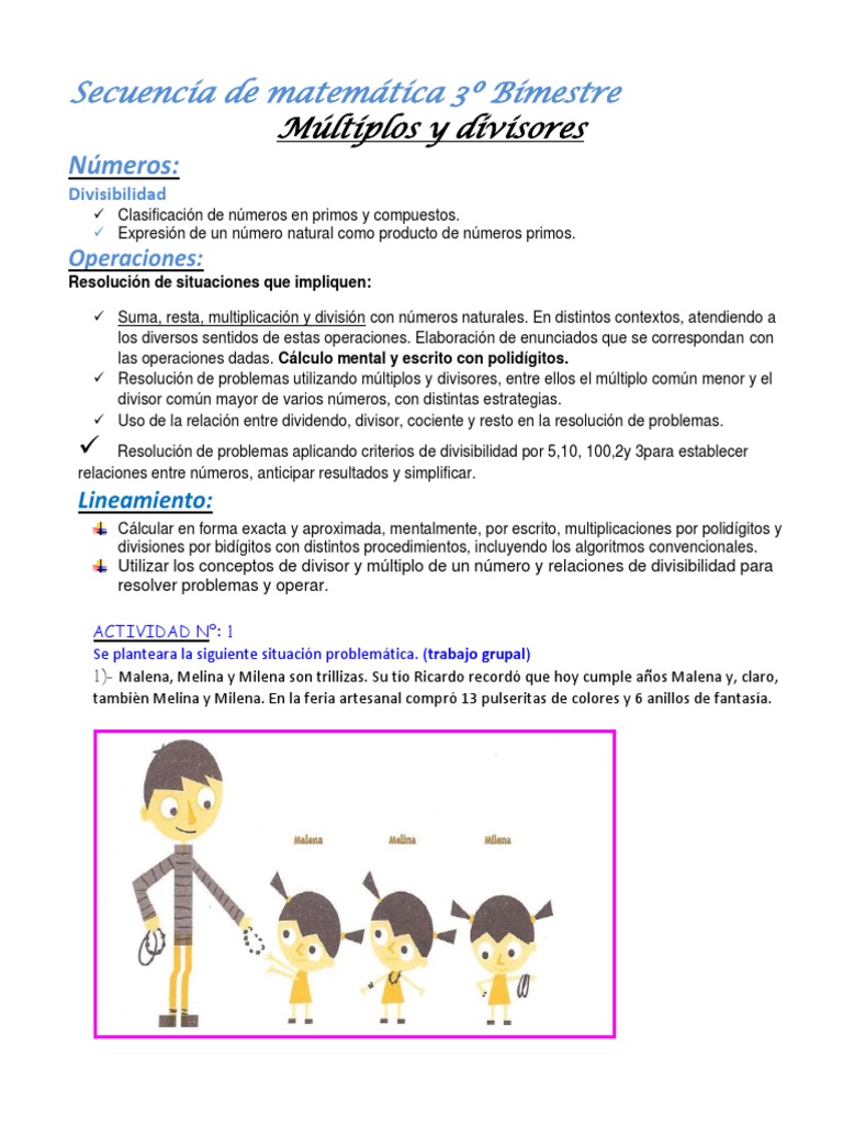 Multiplo y Divisores 5 | PDF | División (Matemáticas) | Matemáticas ...
