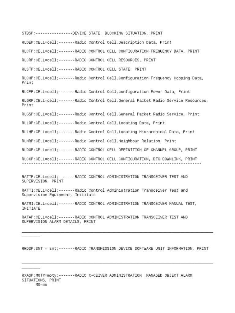 Radio Commands | PDF | Radio | General Packet Radio Service