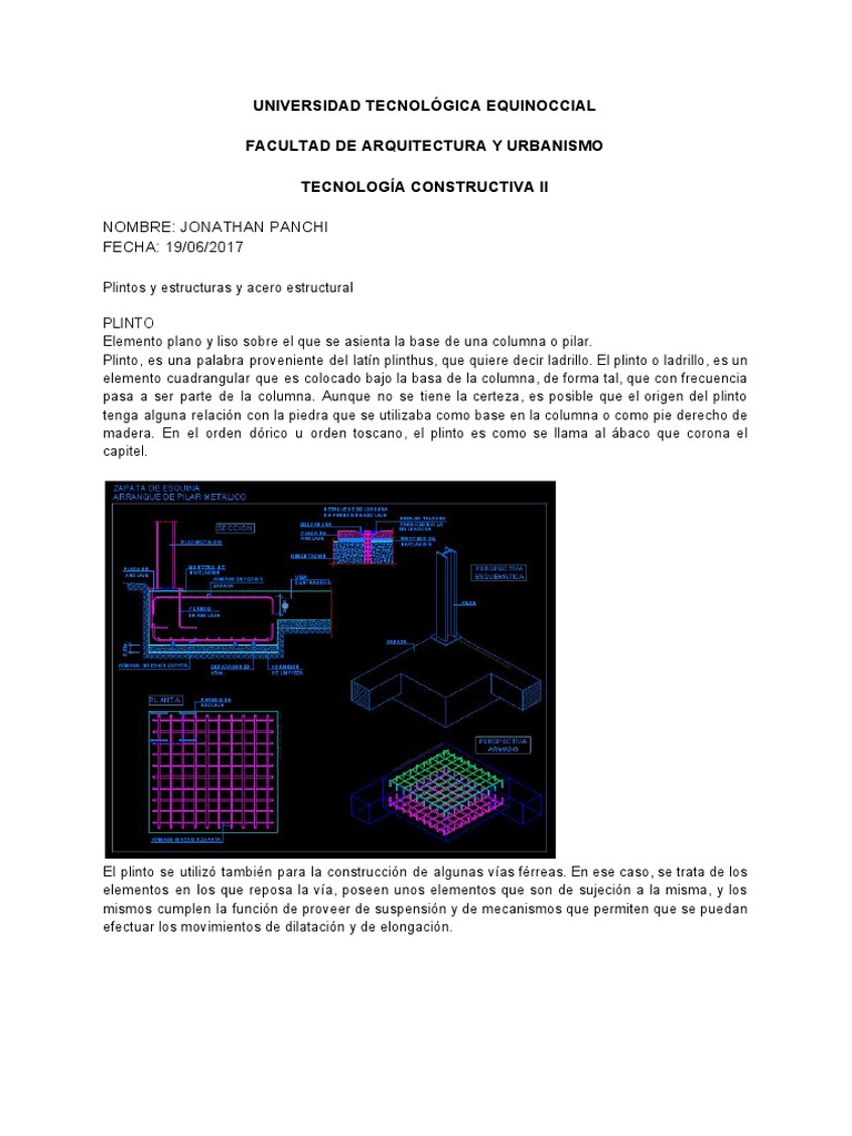 Plintos en Construcción y Estructuras | PDF | Acero | Acero estructural